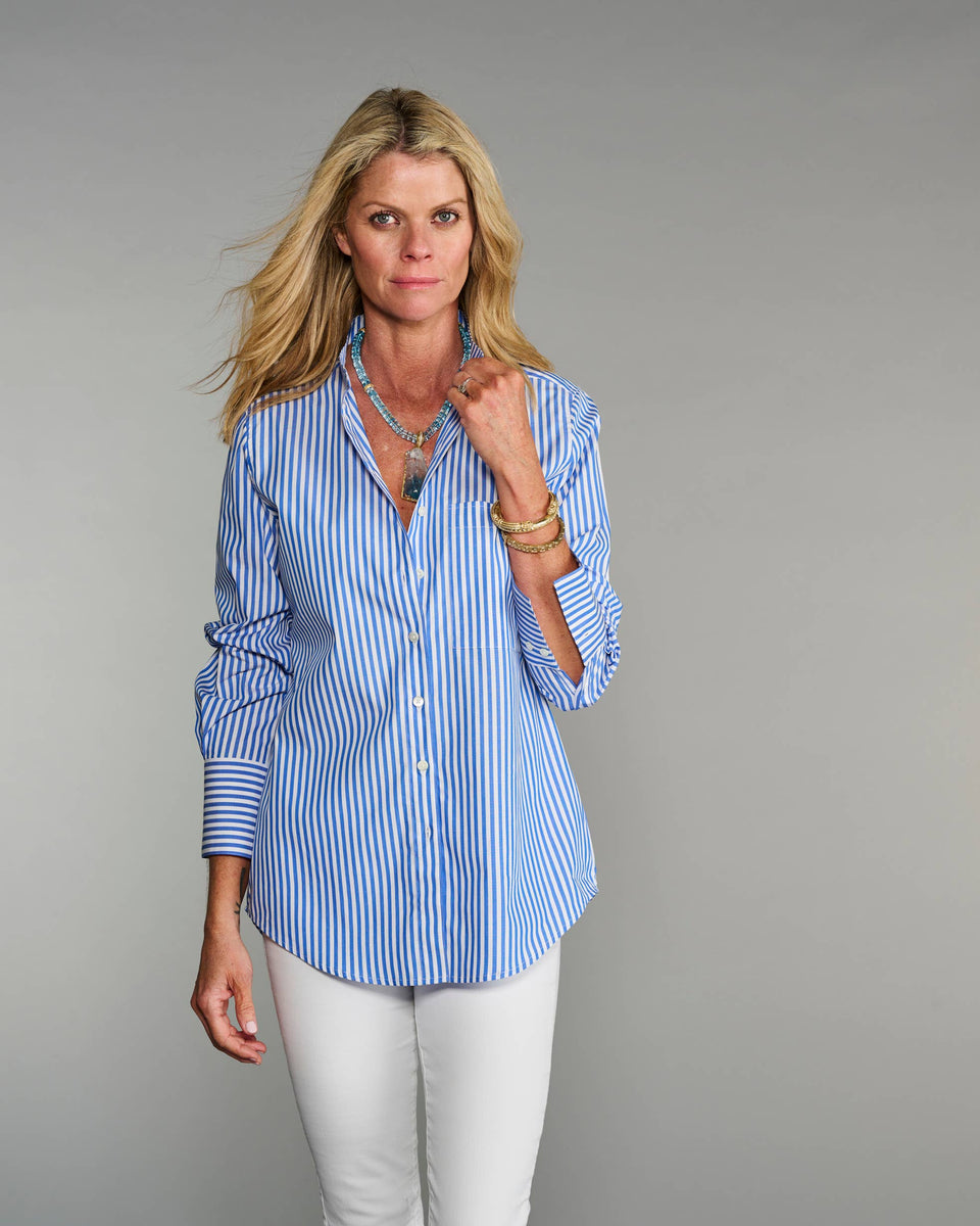 The Mod II in Lapis Blue Stripe (Band Collar) – Barlow and Browning