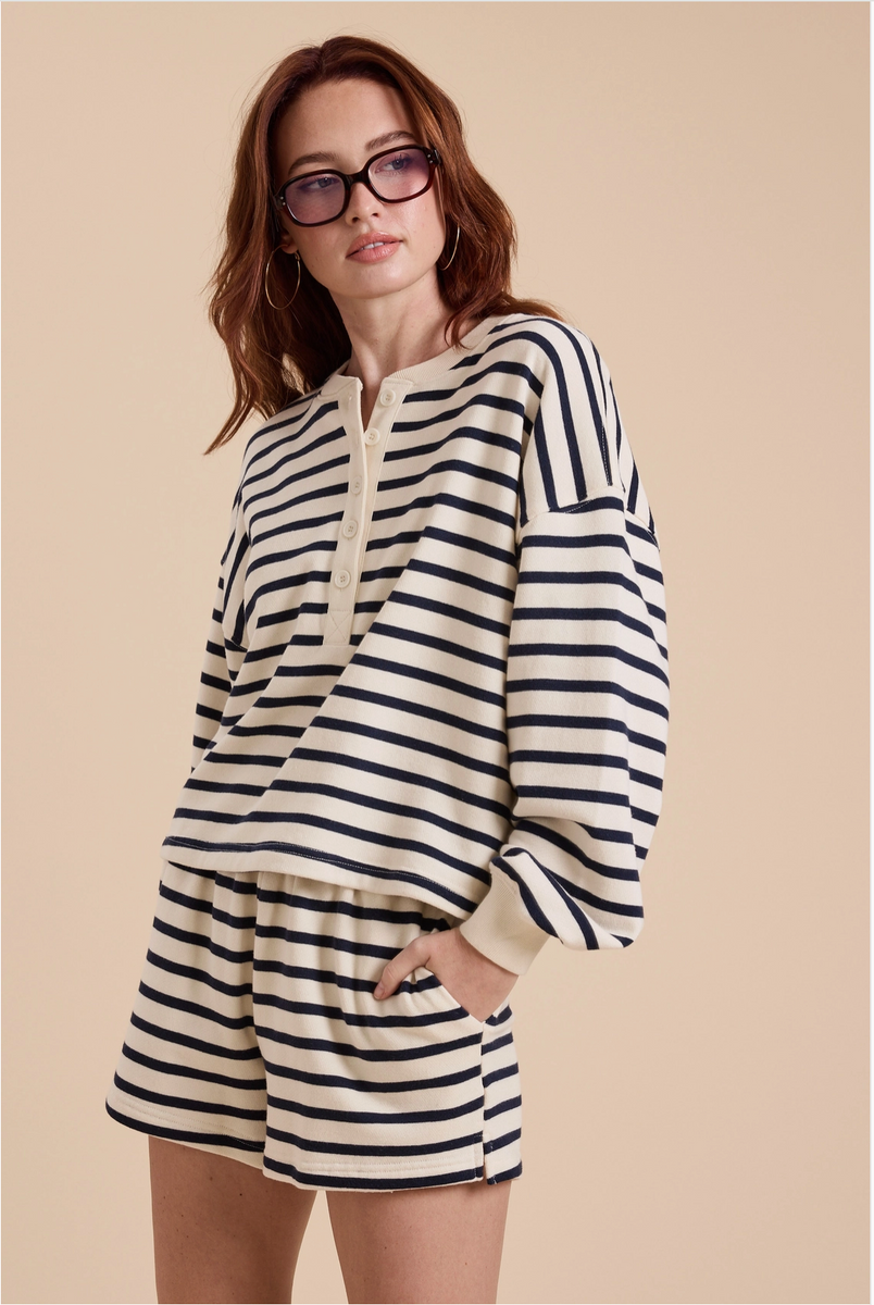 French Terry Striped Shorts – Barlow and Browning