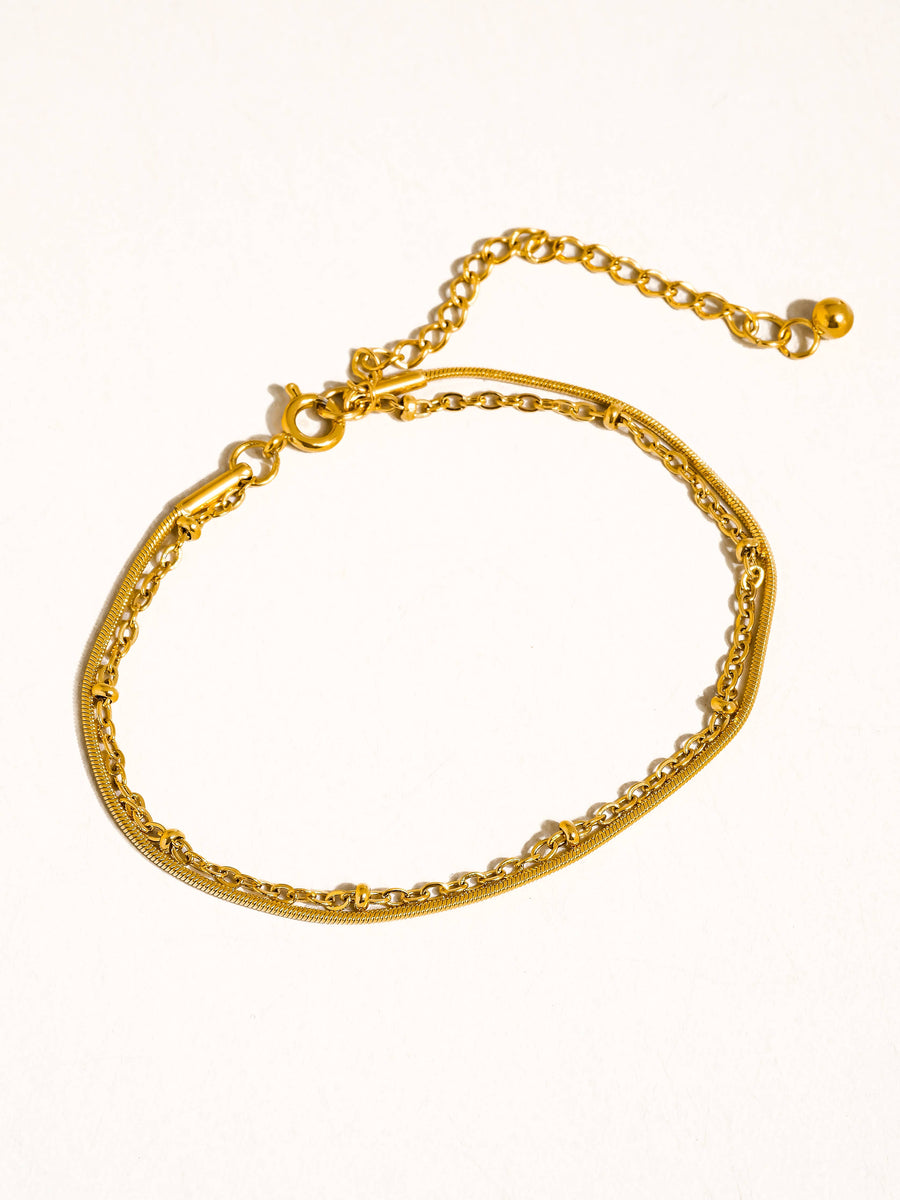 Alma Classic Thin Double Chain Bracelet – Barlow and Browning