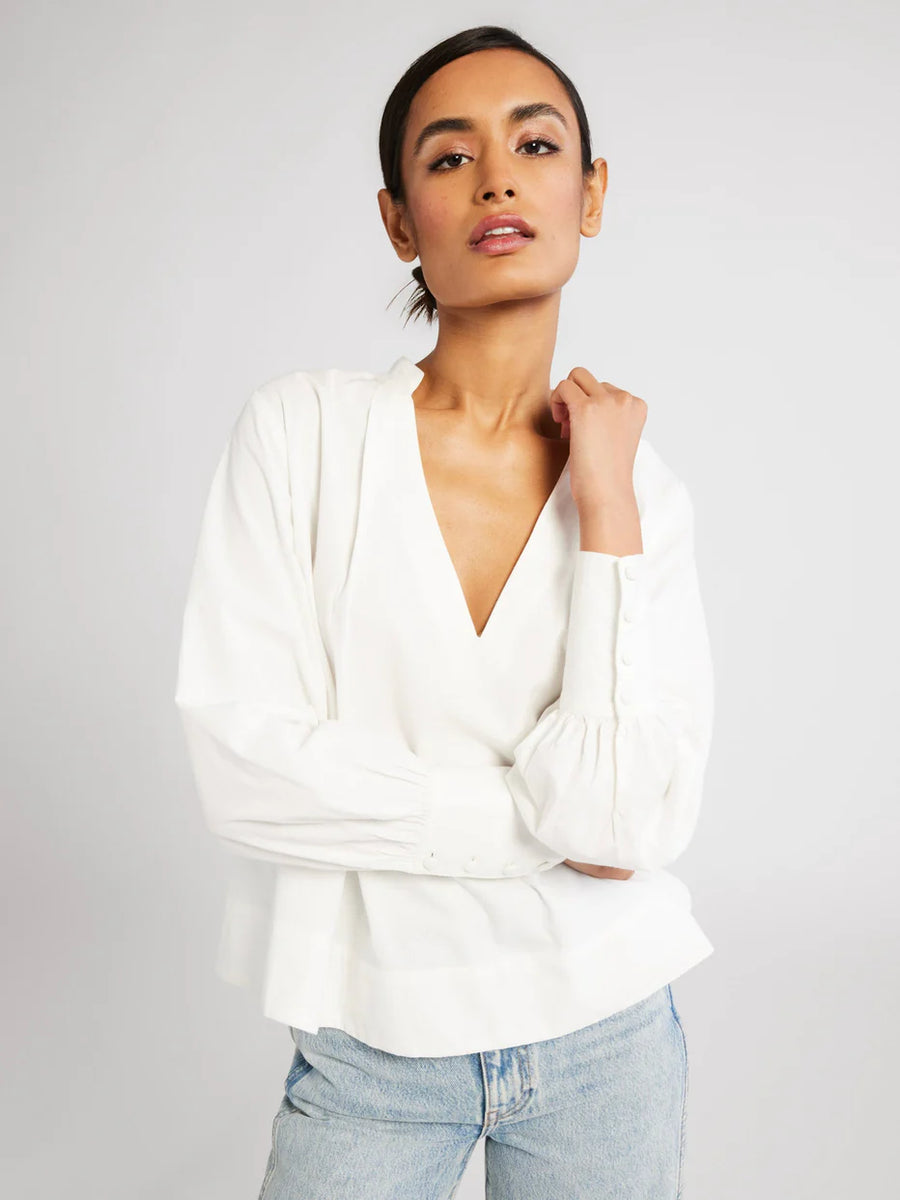 Freya Top in White – Barlow and Browning