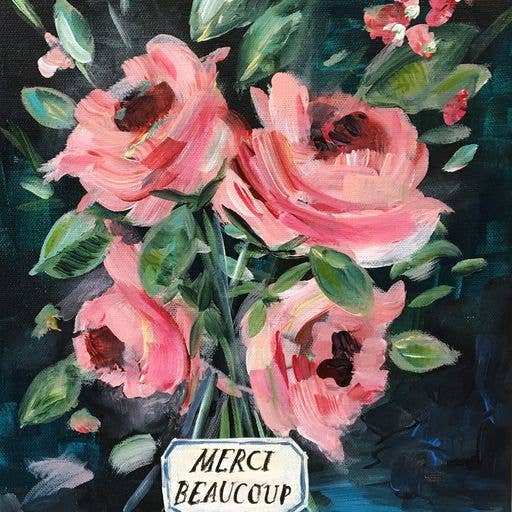 Merci Beaucoup Roses Greeting Card – Barlow and Browning