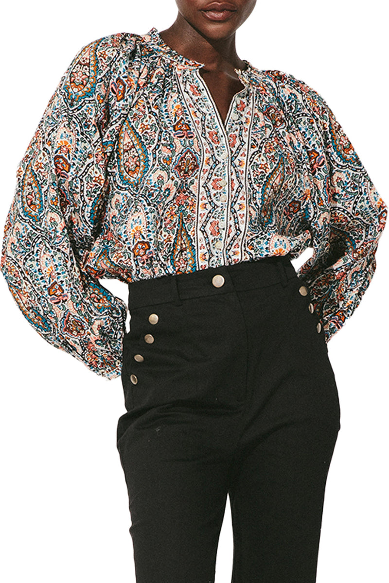 Fabiola Blouse in Meadow by Cleobella – Barlow and Browning